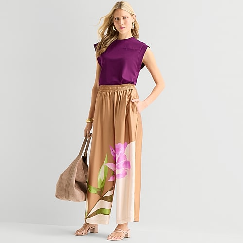 Click here for Worthington Womens Wide Leg High Rise Pull-On Pant... prices