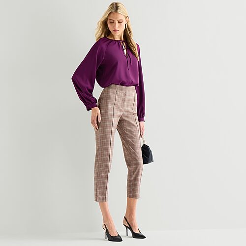 Click here for Worthington Womens Luxe Skinny Pant  4  Brown prices