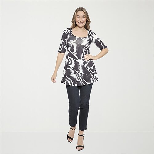 Click here for 24seven Comfort Apparel Womens Abstract Scoop Neck... prices