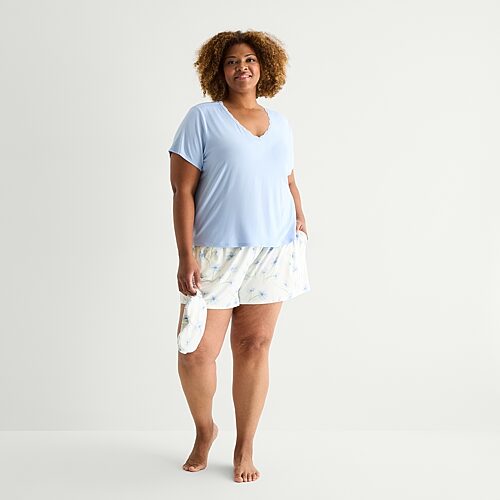 Click here for Ambrielle Womens V-Neck Short Sleeve 3-pc. Plus Pa... prices
