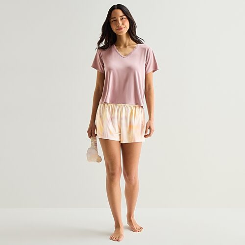 Click here for Ambrielle Womens V-Neck Short Sleeve 3-pc. Pajama... prices