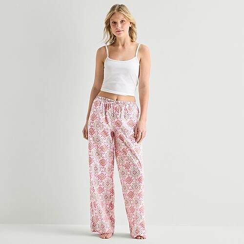 Click here for Arizona Womens Juniors Poplin Pajama Pants  X-smal... prices