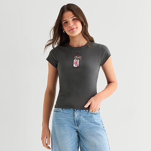 Click here for Diet Coke Baby Tee Womens Juniors Crew Neck Short... prices