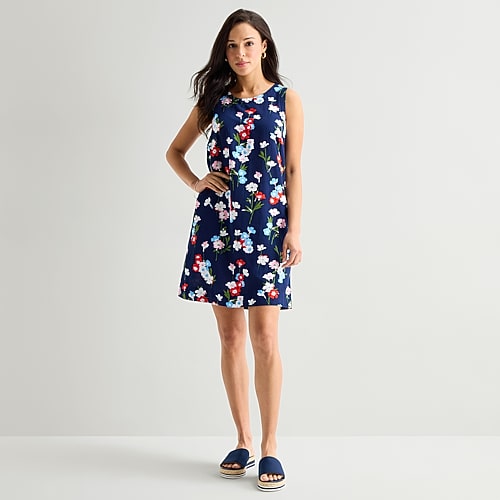 Click here for St. Johns Bay Womens Crew Neck Sleeveless A-Line D... prices