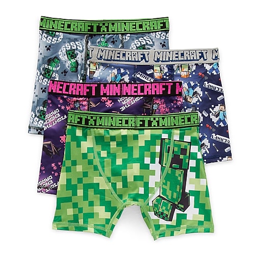 Click here for Boys (4-10) Handcraft Minecraft 4pk. Boxer Briefs prices