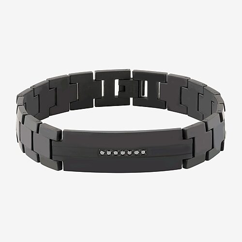 Click here for Mens Stainless Steel 8 1/2 Inch Link Id Bracelet... prices