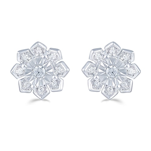 Click here for 1/6 CT. T.W. Natural White Diamond Sterling Silver... prices