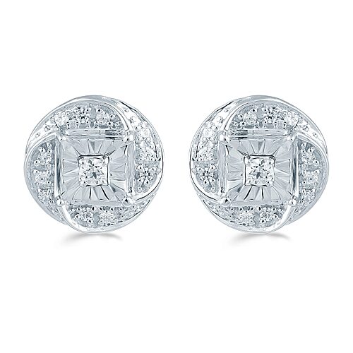 Click here for 1/6 CT. T.W. Natural White Diamond Sterling Silver... prices
