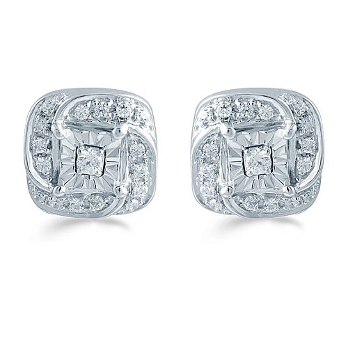 Click here for 1/5 CT. Natural White Diamond Sterling Silver 8.6m... prices