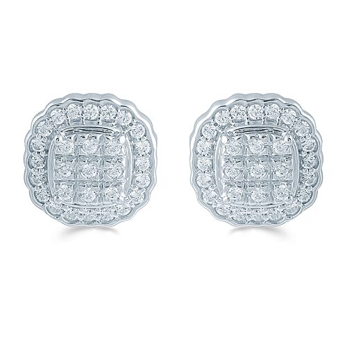 Click here for 1/2 CT. T.W. Natural White Diamond Sterling Silver... prices