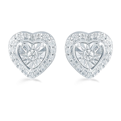 Click here for 1/4 CT. T.W. Natural White Diamond Sterling Silver... prices
