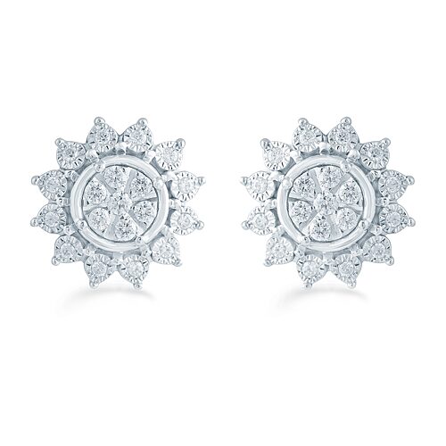 Click here for 1/3 CT. T.W. Natural White Diamond Sterling Silver... prices