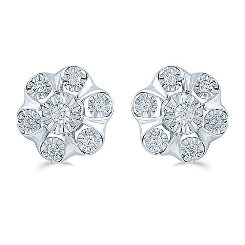 Click here for 1/4 CT. T.W. Natural White Diamond Sterling Silver... prices