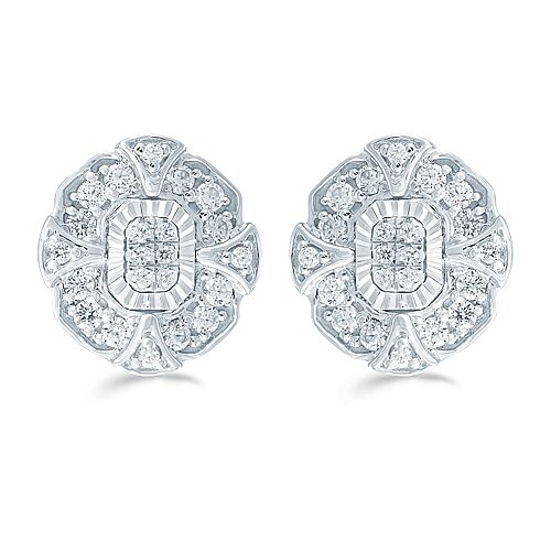 Click here for 3/8 CT. T.W. Natural White Diamond Sterling Silver... prices