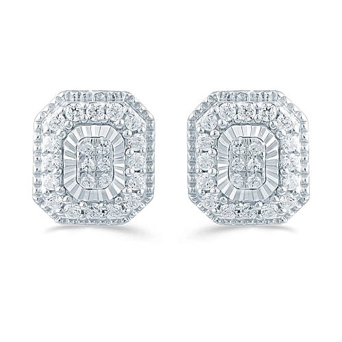 Click here for 1/3 CT. T.W. Natural White Diamond Sterling Silver... prices