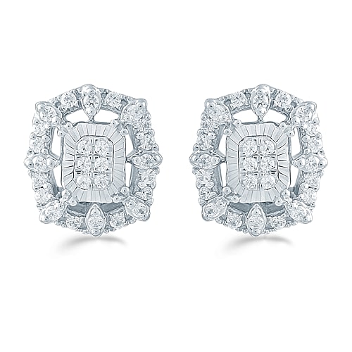 Click here for 1/4 CT. T.W. Natural White Diamond Sterling Silver... prices