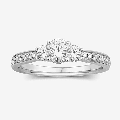 Click here for 1 CT.T.W. 3-Stone Engagement Ring  9  White prices