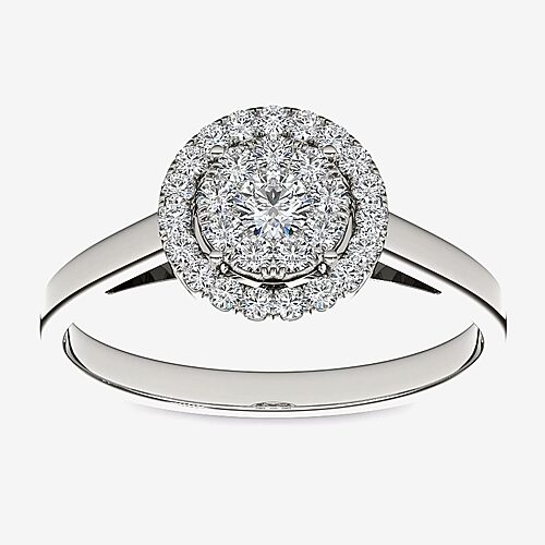 Click here for 1/3 CT.T.W. Natural Diamond 10K White Gold Round C... prices