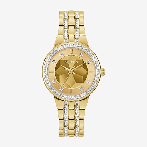 Click here for Bulova Womens Phantom Gold-Tone Stainless Steel Br... prices