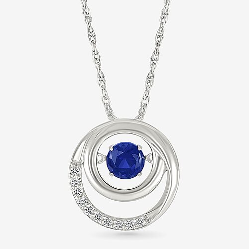 Click here for Womens Lab Created Blue Sapphire Sterling Silver R... prices