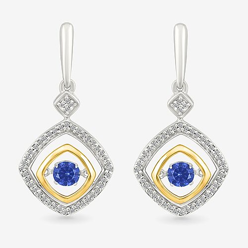 Click here for Womens 1/10 CT. T.W. Lab Created Blue Sapphire 10K... prices