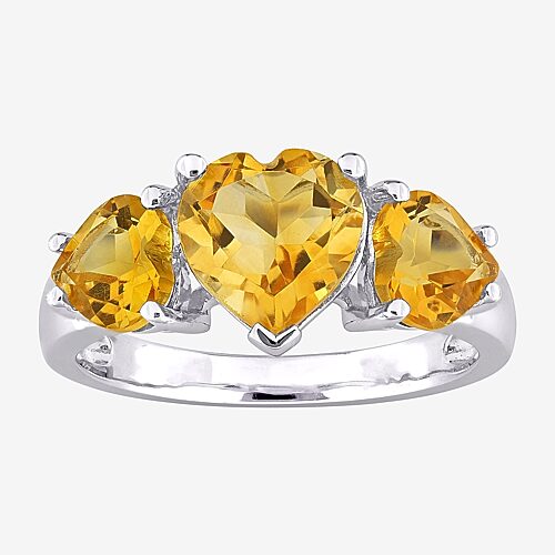 Click here for Womens Gemstone Sterling Silver Heart 3-Stone Cock... prices