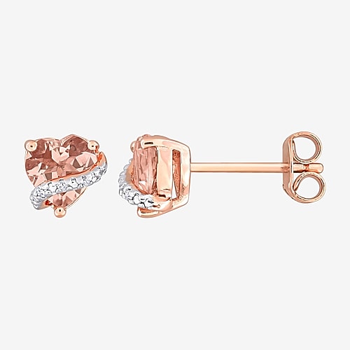 Click here for Diamond Accent Gemstone Sterling Silver 7.5mm Hear... prices