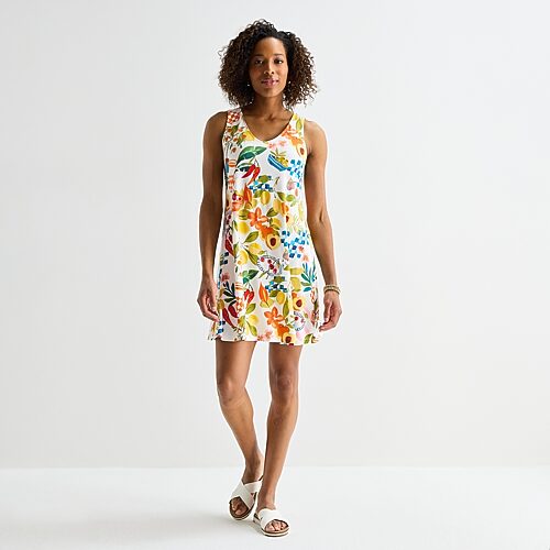 Click here for St. Johns Bay Womens Tall V Neck Sleeveless Floral... prices