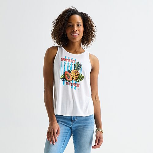 Click here for St. Johns Bay Womens Tall Round Neck Sleeveless Ta... prices