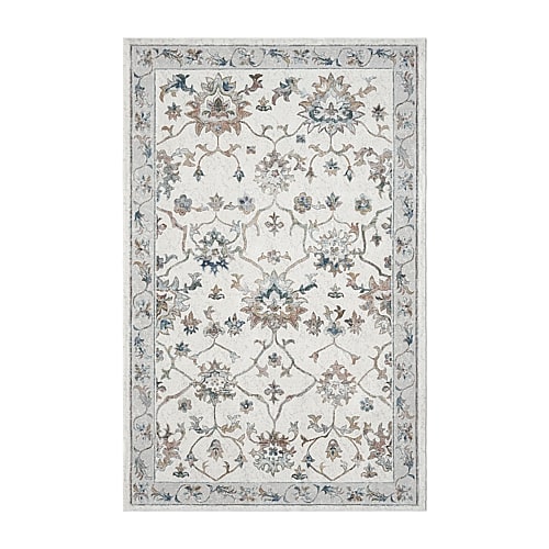 Click here for Glossy Ely Floral Stain Resistant Indoor Rectangul... prices