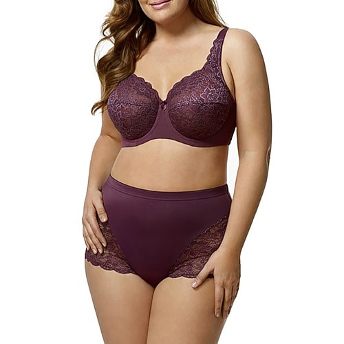 Click here for Elila Lacey Curves Underwire Bra 2311  H  Purple prices