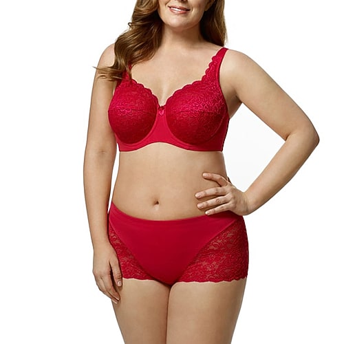 Click here for Elila Lacey Curves Underwire Bra 2311  Dd  Red prices