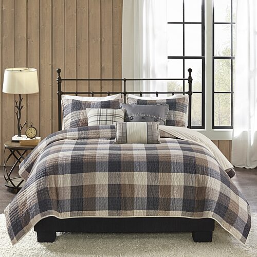 Click here for Madison Park Ridge Herringbone 6-Pc. Quilt Set  Ki... prices