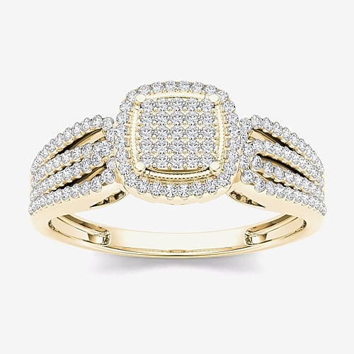 Click here for 1/5 CT.T.W. Natural Round Diamond 10K Gold Engagem... prices