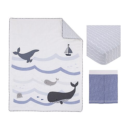 Nojo Marine 3-pc. Crib Bedding Set  One Size  Blue
