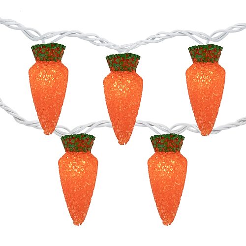 Click here for Northlight 7.25ft Orange Carrot White Wire String... prices