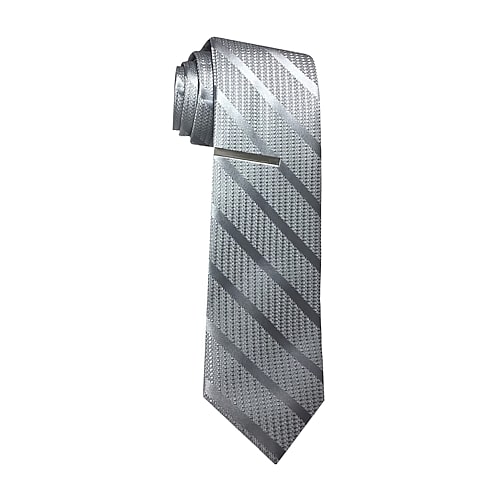 Click here for J. Ferrar Solid Tie Set  One Size  Silver prices