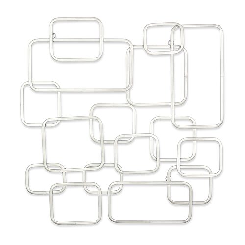 Click here for Cheungs Silver Abstract Square Metal Wall Art  One... prices
