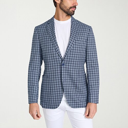 Click here for IBIZA AZURE Mens Plaid Slim Fit Sport Coat  42 Sho... prices
