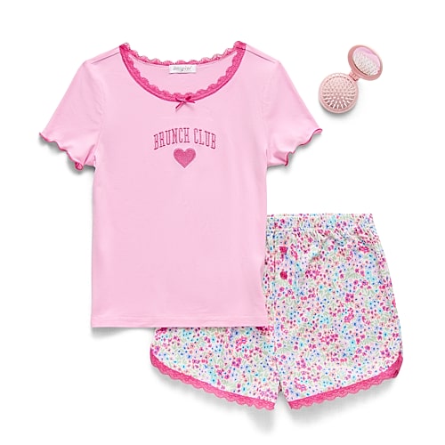 Click here for Btween Little & Big Kid Girls Round Neck Short Sle... prices