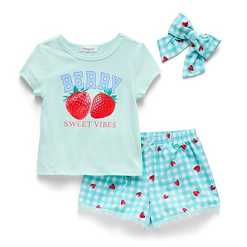Click here for Btween Toddler Girls Round Neck Short Sleeve 2-pc.... prices