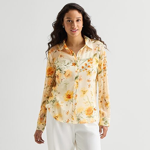 Click here for by&by Womens Juniors Cuffed Long Sleeve Regular Fi... prices