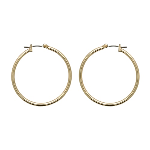 Click here for Bold Elements Thin Womens 35mm Hoop Earrings  One... prices
