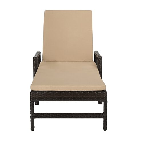 Click here for Augusta Home Alma Sun Lounger - Brown/beige prices