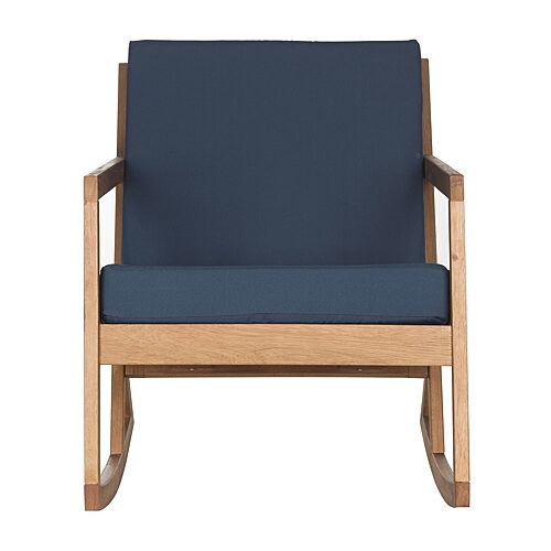 Nicksen Outdoor Rocking Chair - Teak Brown/Navy