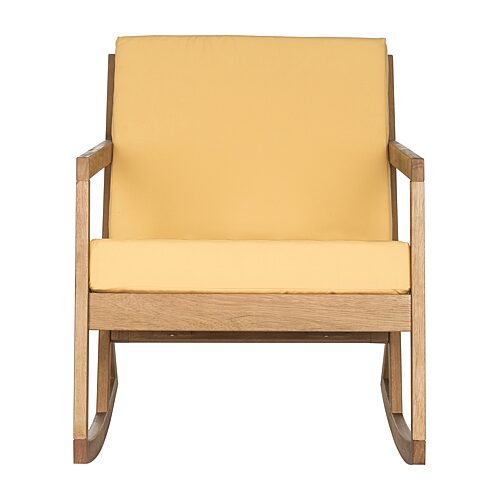 Nicksen Outdoor Rocking Chair - Teak Brown/Yellow