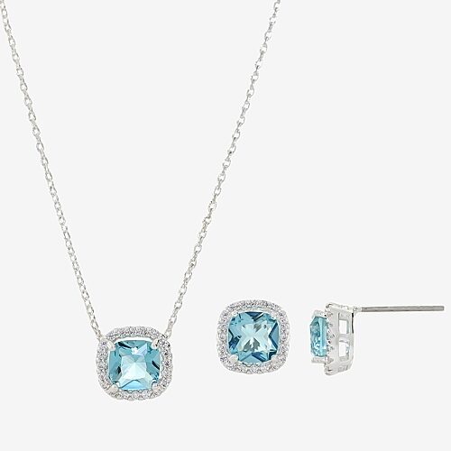 Click here for Sparkle Allure Womens Blue Cubic Zirconia Pure Sil... prices
