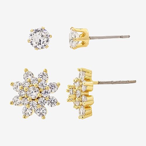 Click here for Sparkle Allure Womens Cubic Zirconia 14K Gold Over... prices