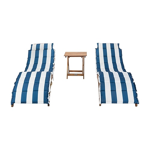 Click here for Pacifica 3-pc. Patio Lounge Set  One Size  Blue prices