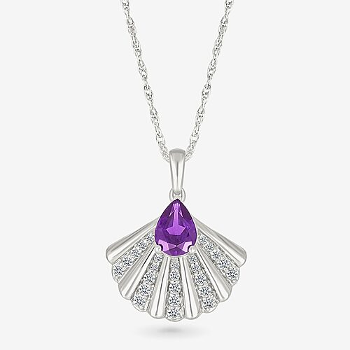 Click here for Seashell Womens Genuine Purple Amethyst Sterling S... prices